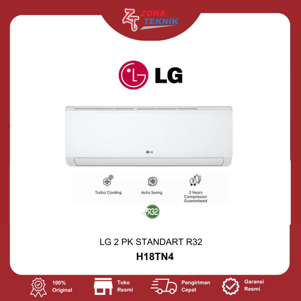 Harga AC Split Baru LG H18TN4 2 PK STANDART R32